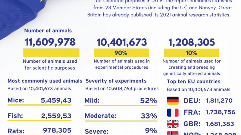 EU-wide animal research statistics, 2019 :: Understanding Animal Research